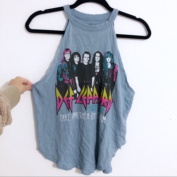 Recycled Karma | Tops | Distressed Def Leppard Tank 992 Tour | Poshmark